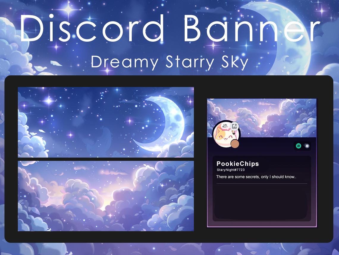 Discord Banner | Profile Banner | Stars & Moons Theme | Galaxy | Space ...