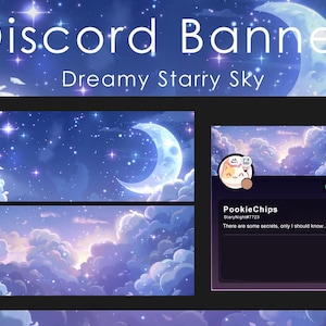 Discord Banner | Profile Banner | Stars & Moons Theme | Galaxy | Space ...