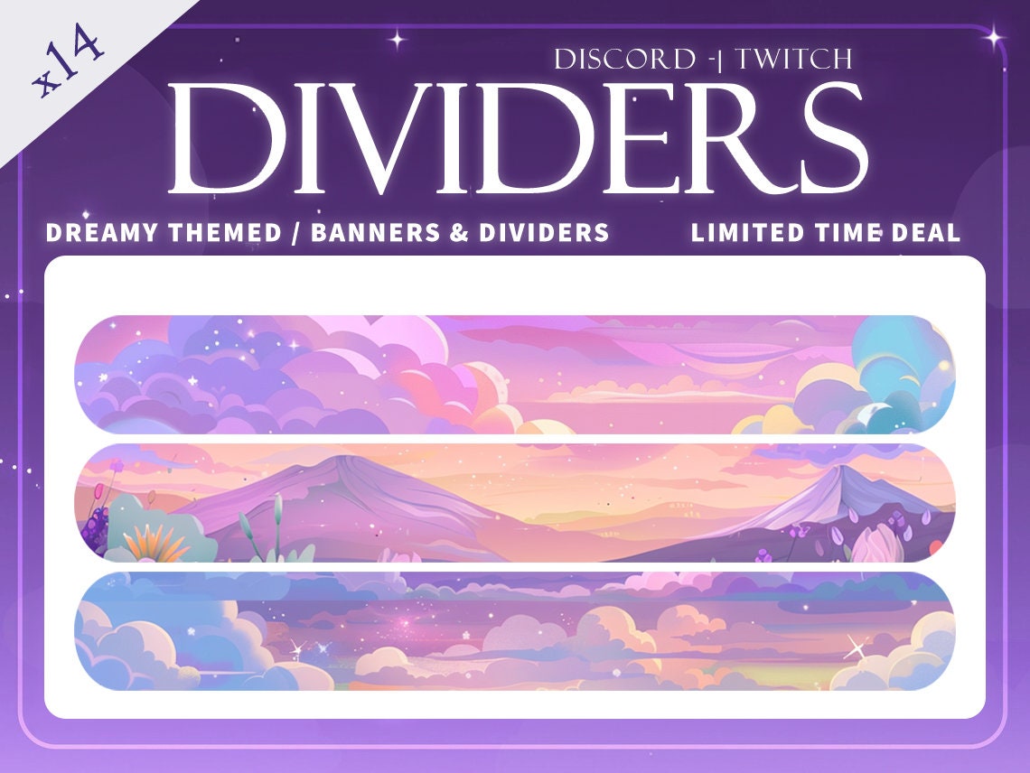 Dividers for Discord Dividers Aesthetic Cute Discord Graphics INSTANT ...
