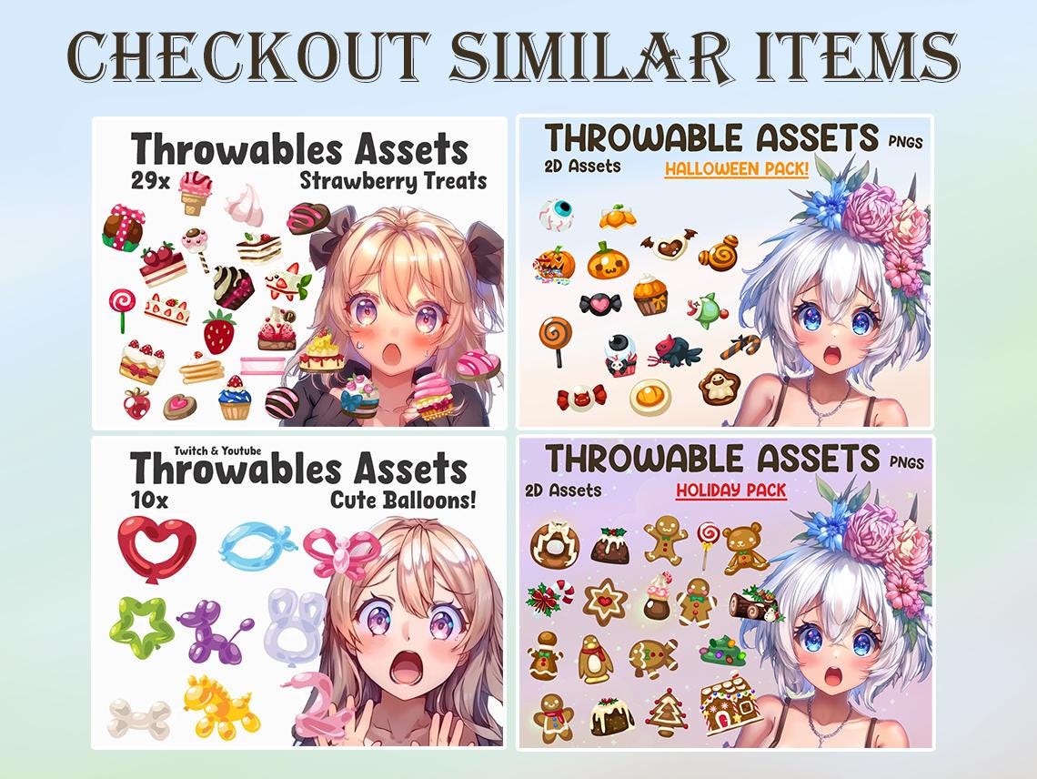 Holidday Candy | Vtuber Throwable Assets | 2D Digital Assets | Digital ...