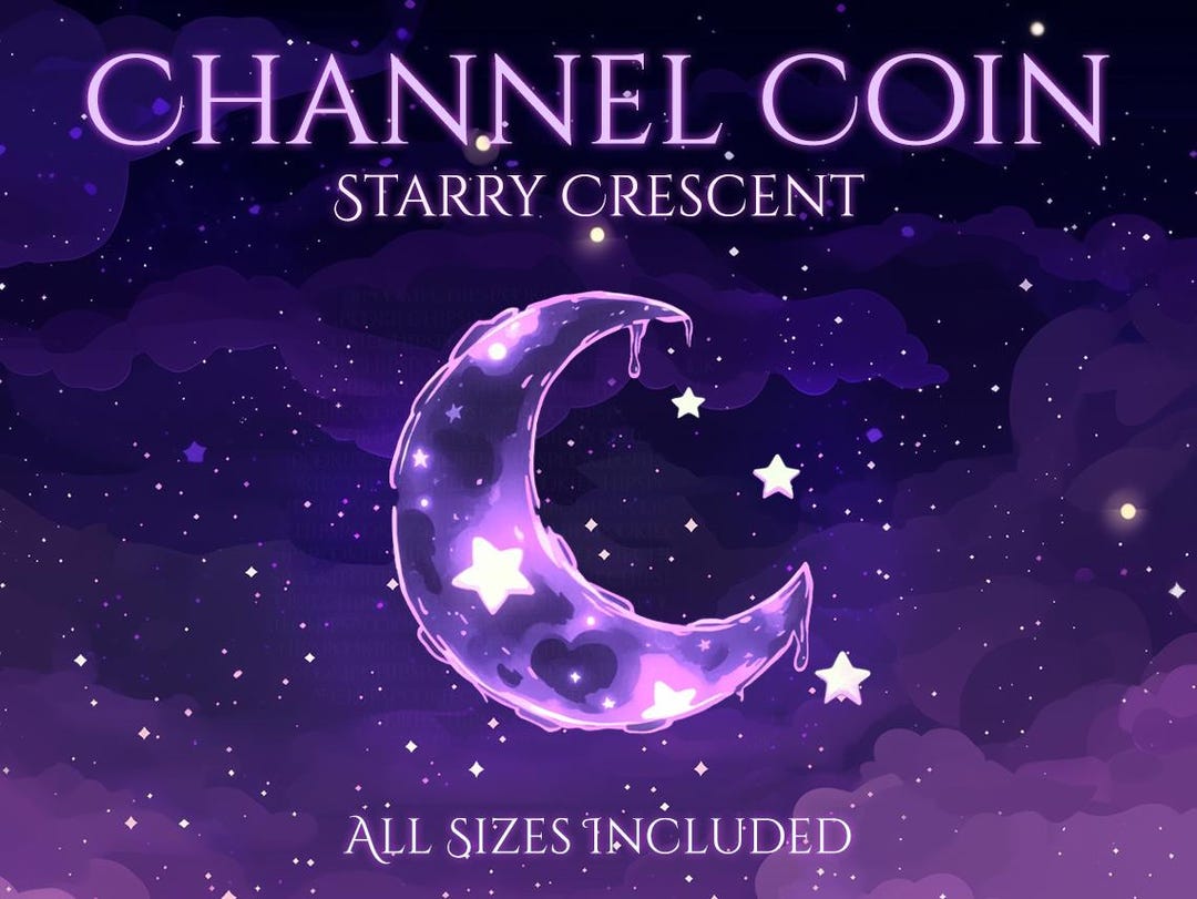 Crescent Star Channel Point | Cute | Golden | Moon | Stars | Magic ...