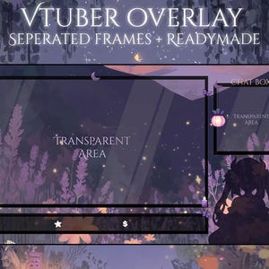 Starry Night Stream Package / Moon / Night / Dark / Cute / Overlay ...