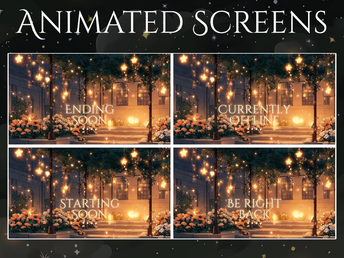 Midnight Magic Twitch Overlay, Twitch Screen | Animated Overlay Stream ...