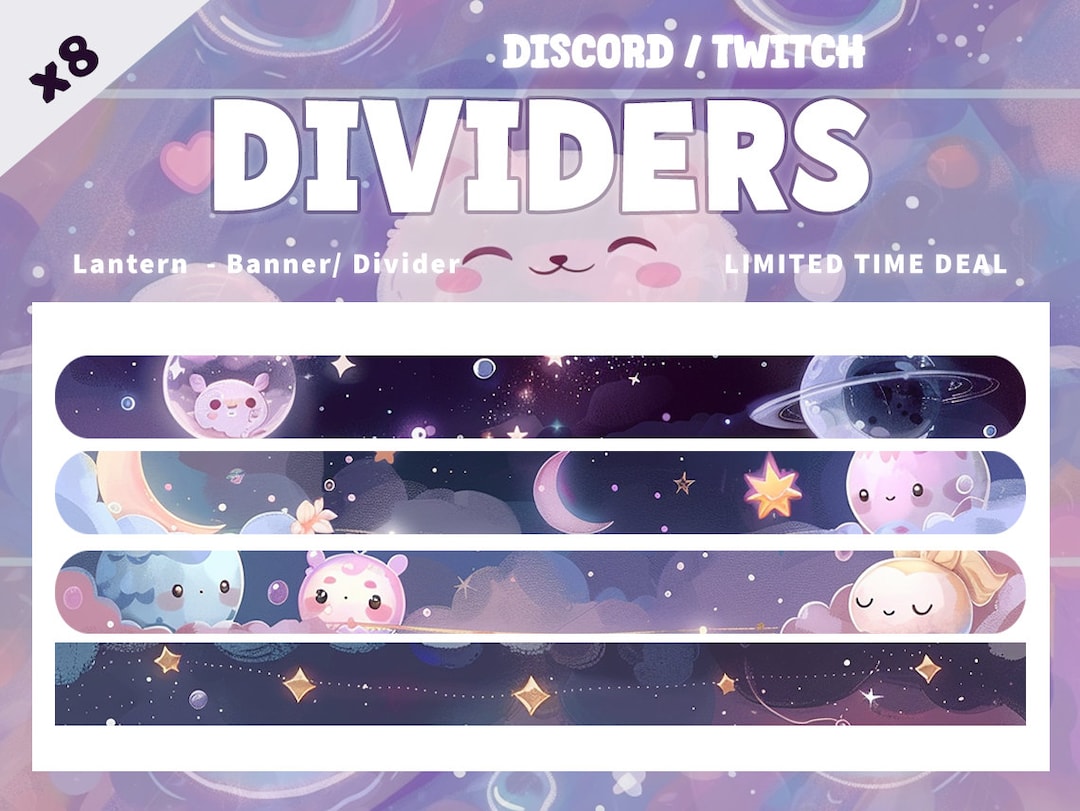 Discord/twitch Dividers & Banners | Cute Kawaii-themed Aesthetic ...