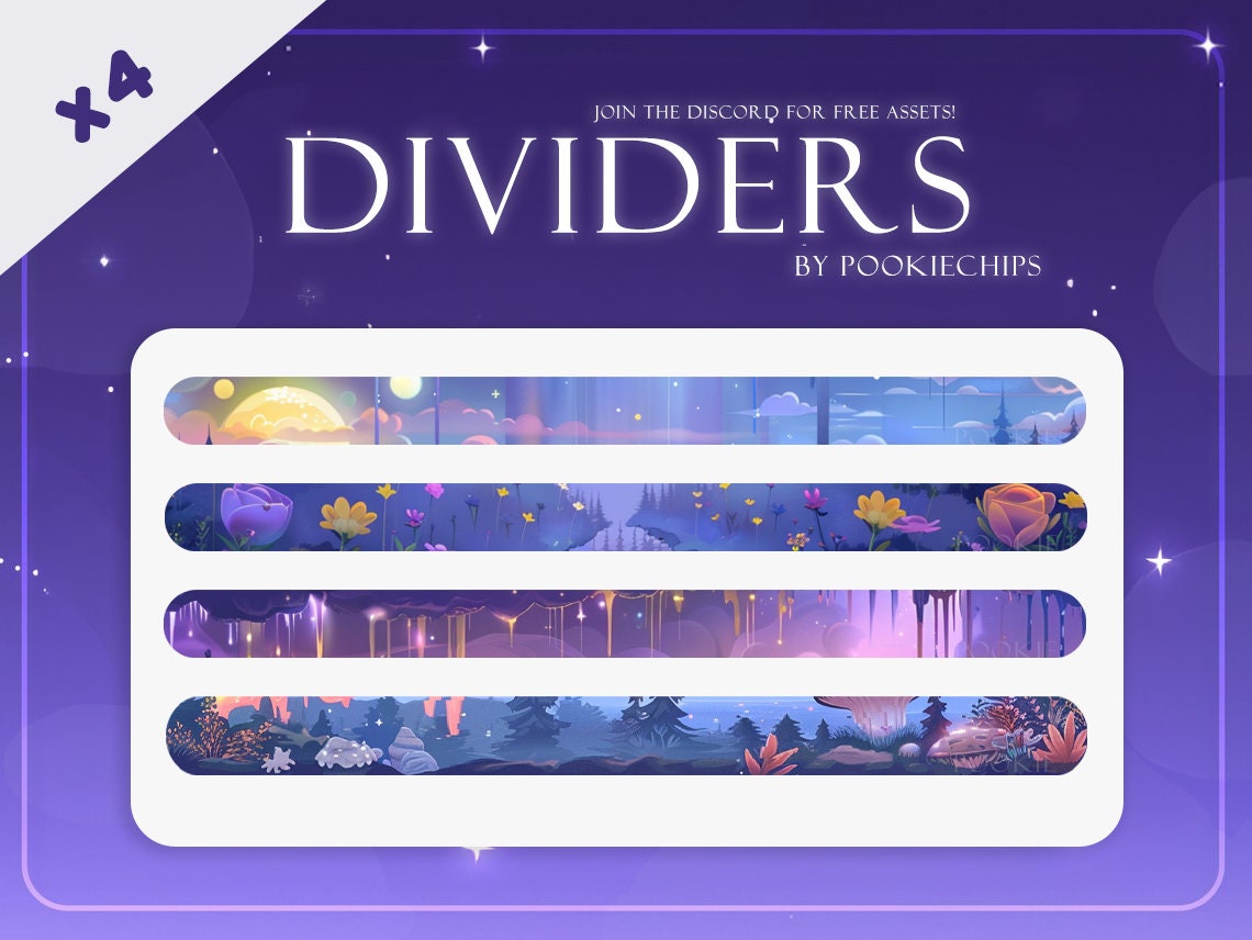 Bundle Discord Divider Twitch Panels Banner Fantasy Cute Aesthetic ...