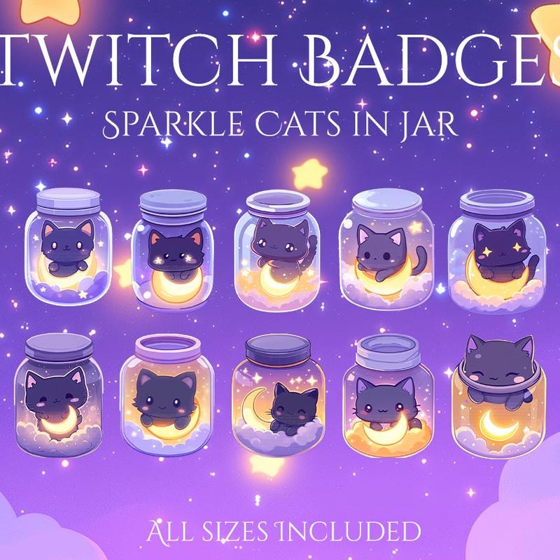 Sub Badge Twitch Moon Purple - Etsy