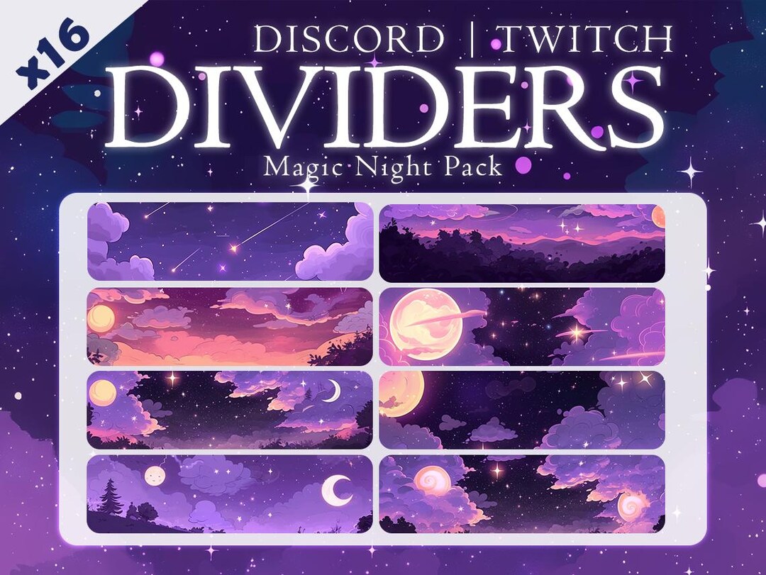 Dividers for Discord | Twitch Panels | Dividers | Cosmic | Starry ...