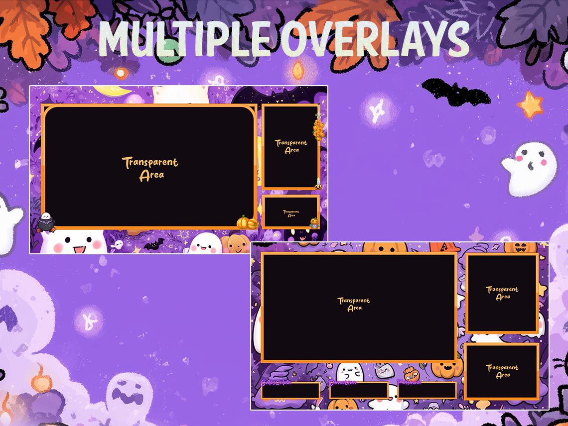 Cozy Room Overlay Twitch, Twitch Screen, Animated Stream Halloween, Cat ...