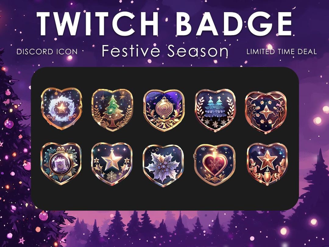 Íconos festivos / Discord / Twitch / Insignia de cristal / Insignia ...