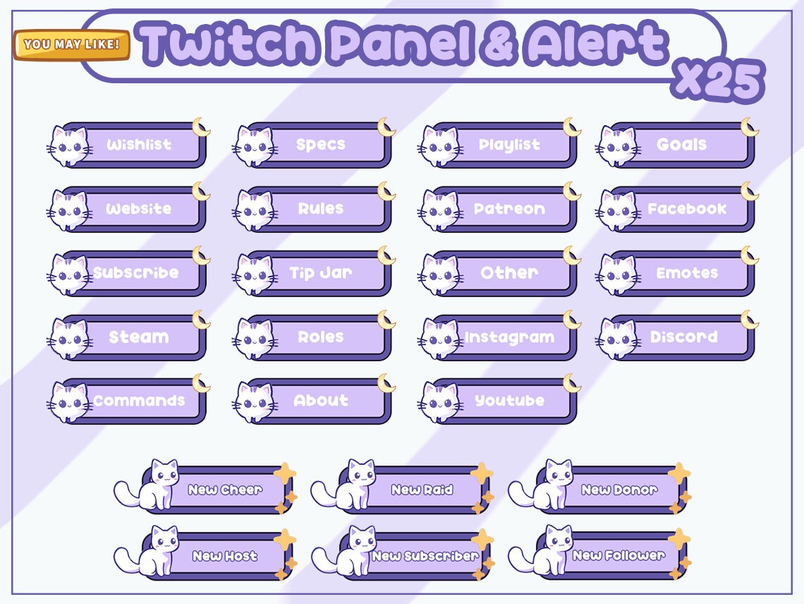Twitch Cat Badges | Bit Badges | Icons | Fantasy | Cute | Sub Badges ...