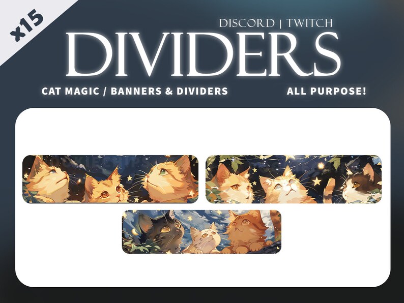 Dividers for Discord | Dividers | Cat Magic | Cute | Discord Graphics ...