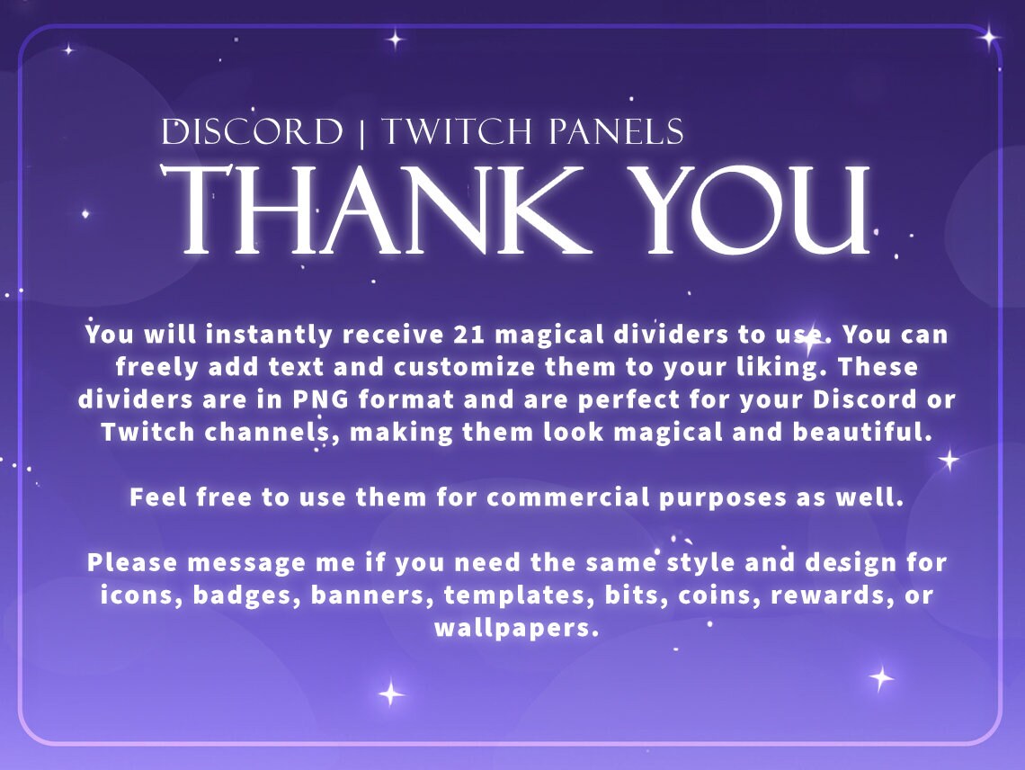 Night Sky Dividers for Discord Twitch Fantasy Stars Moon Banners ...
