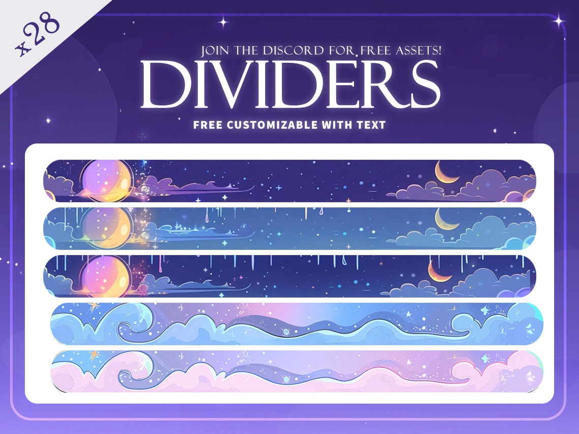 Dividers for Discord Dividers Aesthetic Cute Discord Graphics INSTANT ...