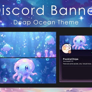 Discord Banner | Profile Banner | Ocean | Octopus | Jellyfish | Water ...