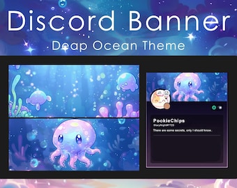 Discord Banner | Profile Banner | Ocean | Octopus | Jellyfish | Water ...