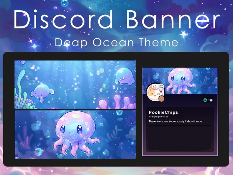 Discord Banner Profile Banner Ocean Octopus Jellyfish Water Deep Sea ...