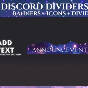 Starry Night Discord Pack | Dividers | Panels | Invite Banner | Welcome ...