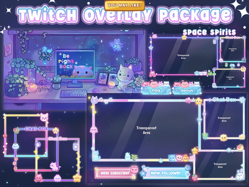 Discord Dividers Banners Purple Moon Sky Stars Night Twitch Panel ...