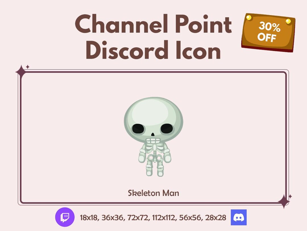 Skeleton | Discord Icon | Twitch Channel Point | Badge | Token | Bits ...