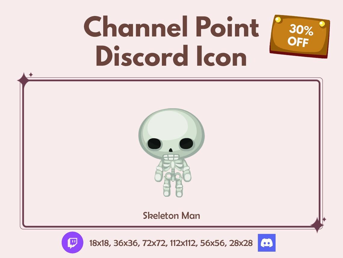 Skeleton | Discord Icon | Twitch Channel Point | Badge | Token | Bits ...