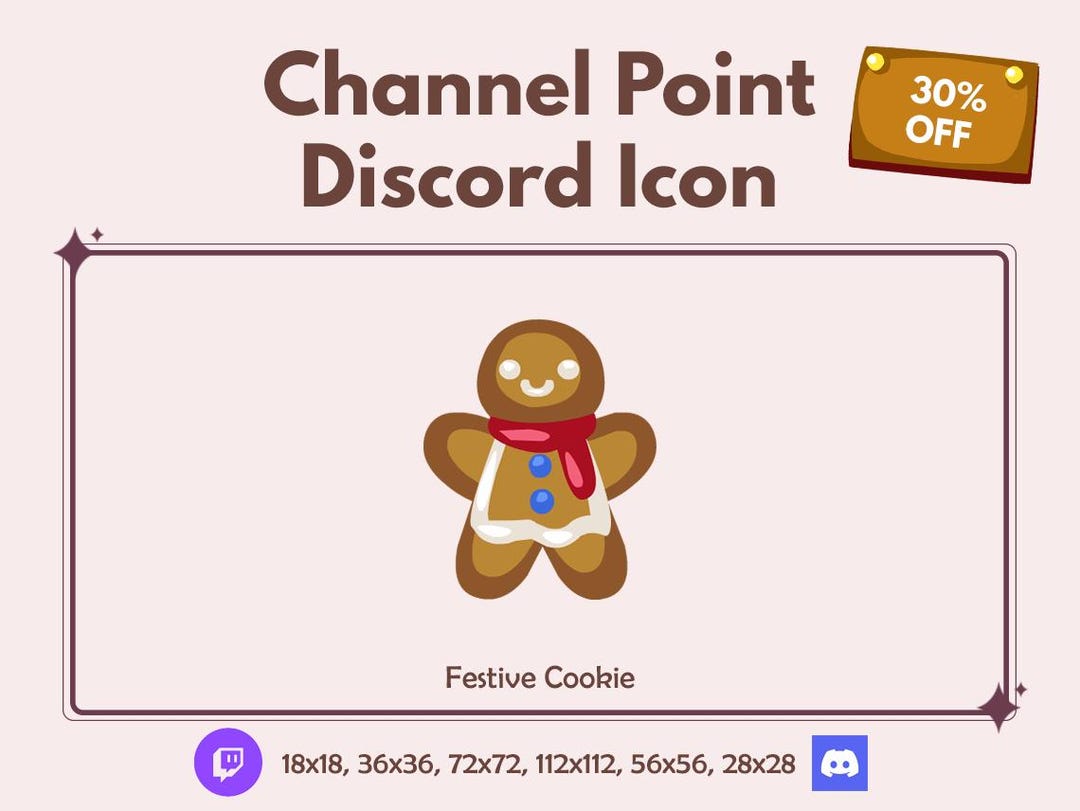 Gingerbread Man | Discord Icon | Twitch Channel Point | Badge | Token ...