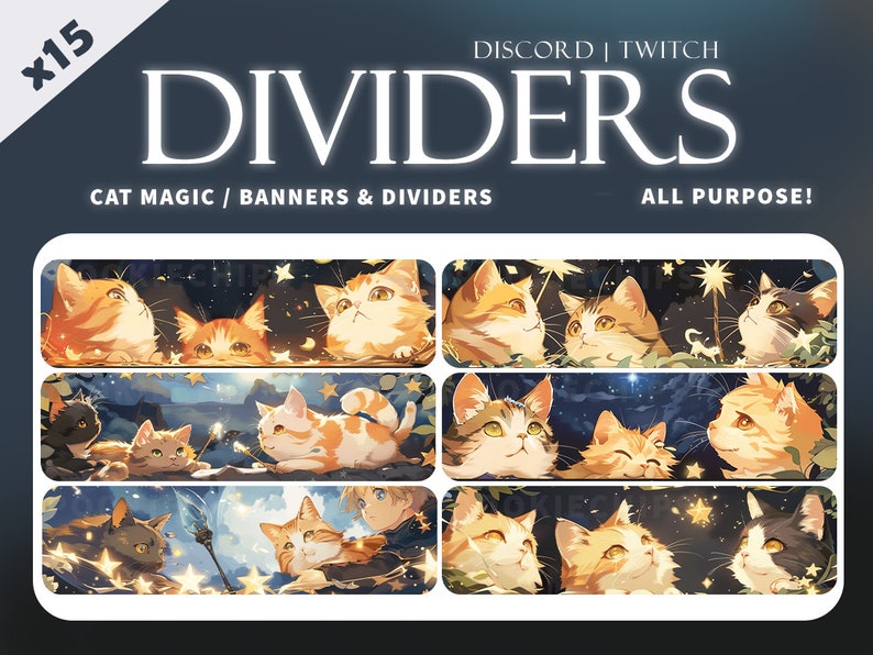 Dividers for Discord | Dividers | Cat Magic | Cute | Discord Graphics ...