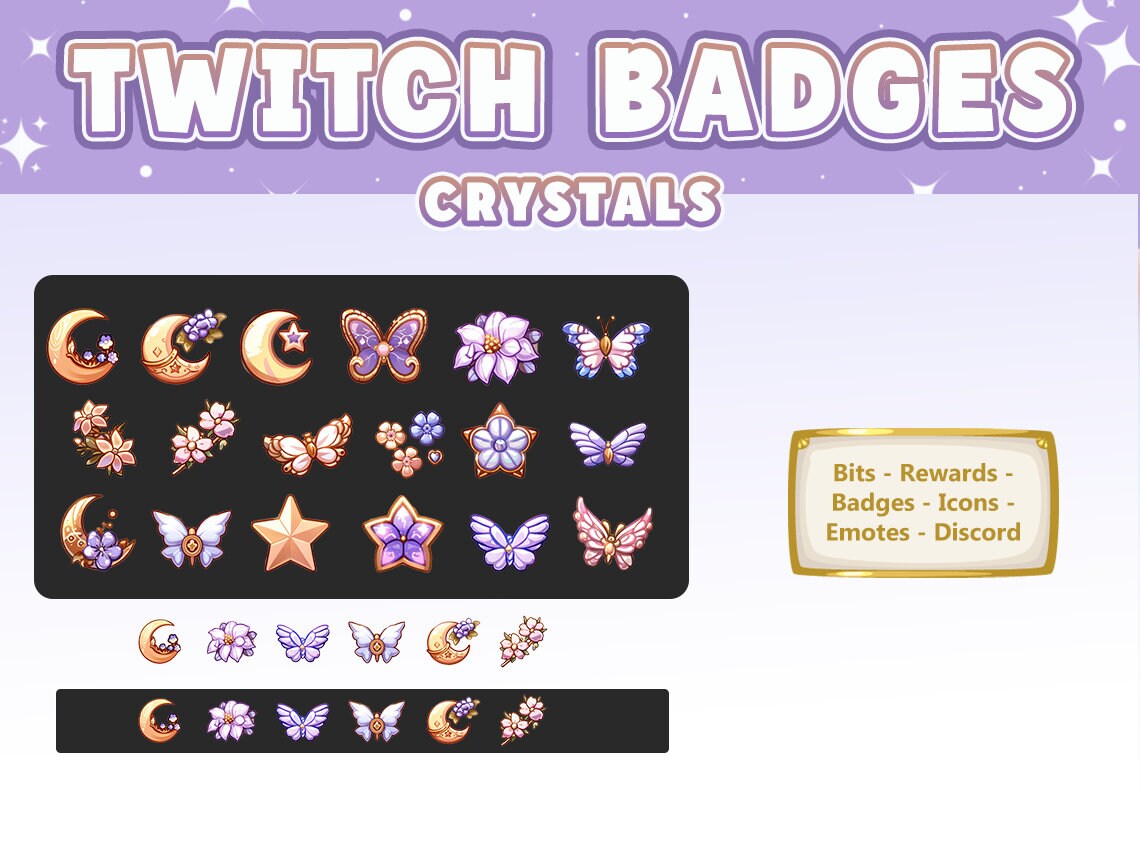 Moon Twitch | Badge Crystal | Twitch Badge Subs | Gold | Channel Points ...