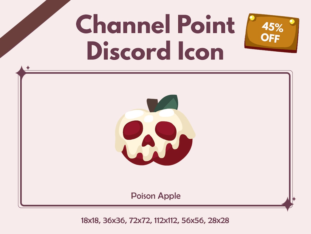 Poison Apple Icon | Discord Icon | Twitch Channel Point | Badge | Token ...