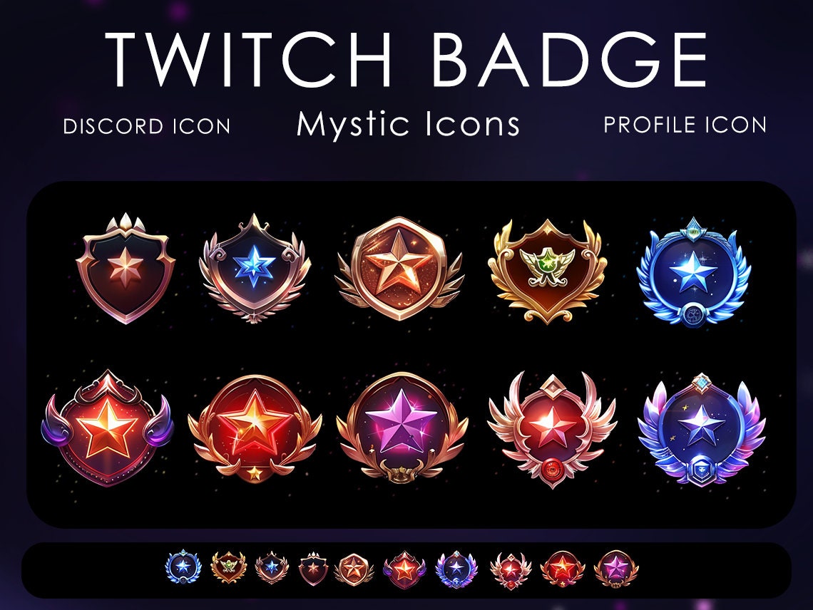 Mystic Twitch Badges | Discord Icon| Twitch Badge Subs | Moon | Channel ...