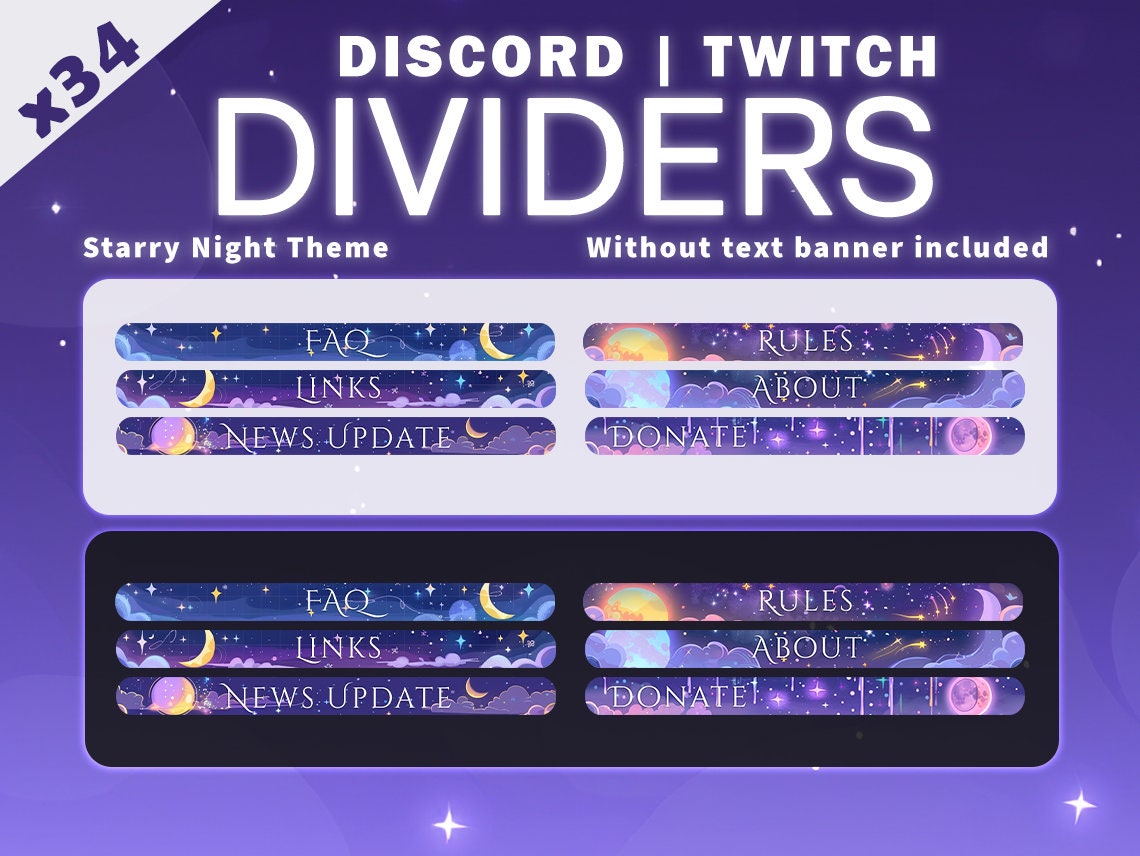 Discord Dividers | Panels | Aesthetic | Cute | Discord Graphics | Roles ...
