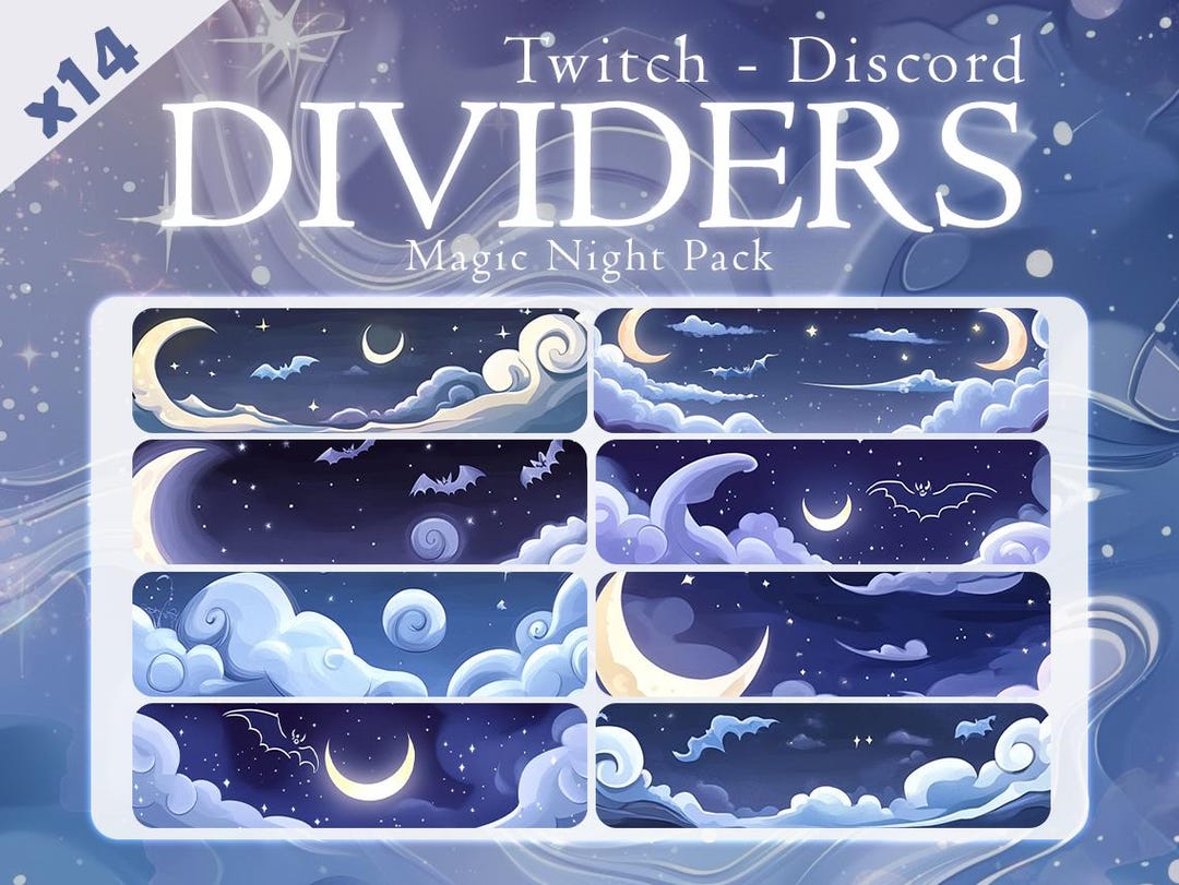 Magic Night Dividers | Twitch Panels | Dividers | Cosmic | Starry ...
