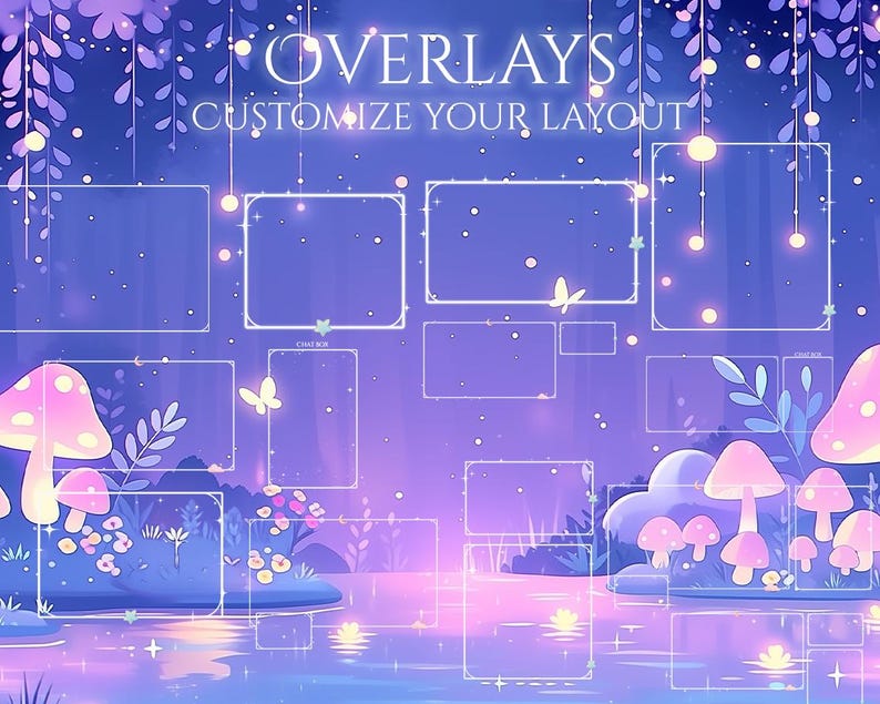 Frog Magic Twitch Pack | Moon Magic Wizard Pastel Overlay Cute Witchy ...