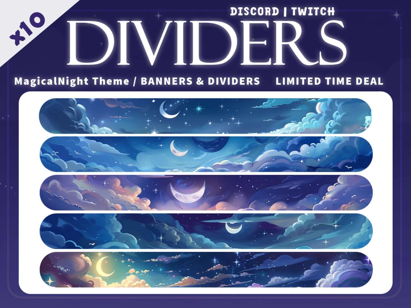 Discord Dividers | Banners | Purple | Moon | Halloween | Dark | Night ...