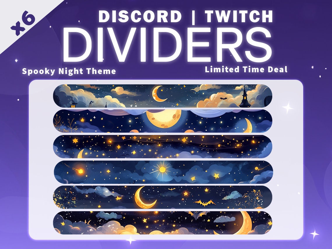 Discord Dividers | Twitch Panel | Spooky | Purple | Cute | Discord ...