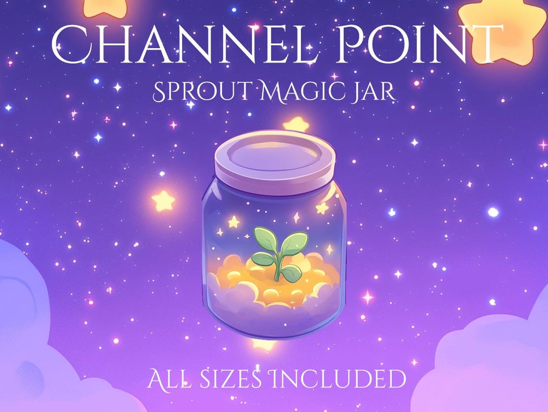 Sprout Jar Channel Point | Cute | Plant | Moon | Stars | Magic | Stream ...