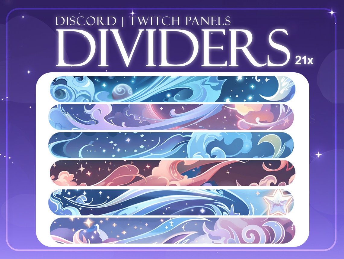 Discord Dividers and Twitch Panels Dividers Aesthetic Discord Graphics ...