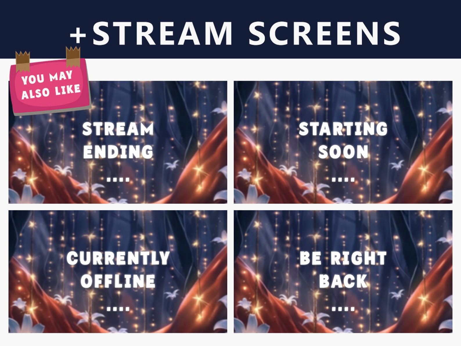 Magical Twitch Banner Custom Stream Overlay Aesthetic Twitch Graphics ...