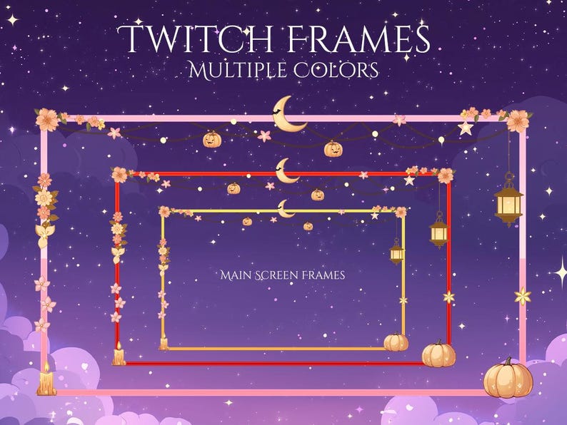 6x Frames Bundle Twitch Stream | Cute Cozy Overlay Cams & Screen ...