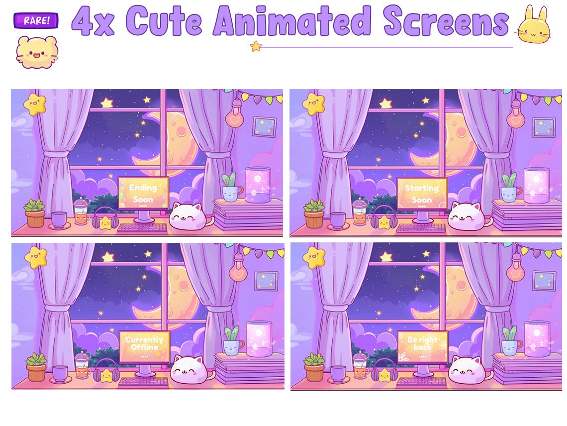 Cat Twitch Screens | Arcade | Cute Screens | Animated | Kawaii ...