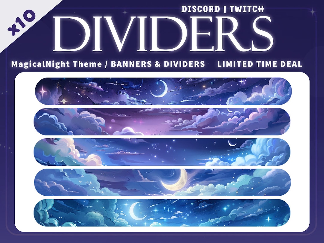 Discord Dividers | Banners | Purple | Moon | Halloween | Dark | Night ...