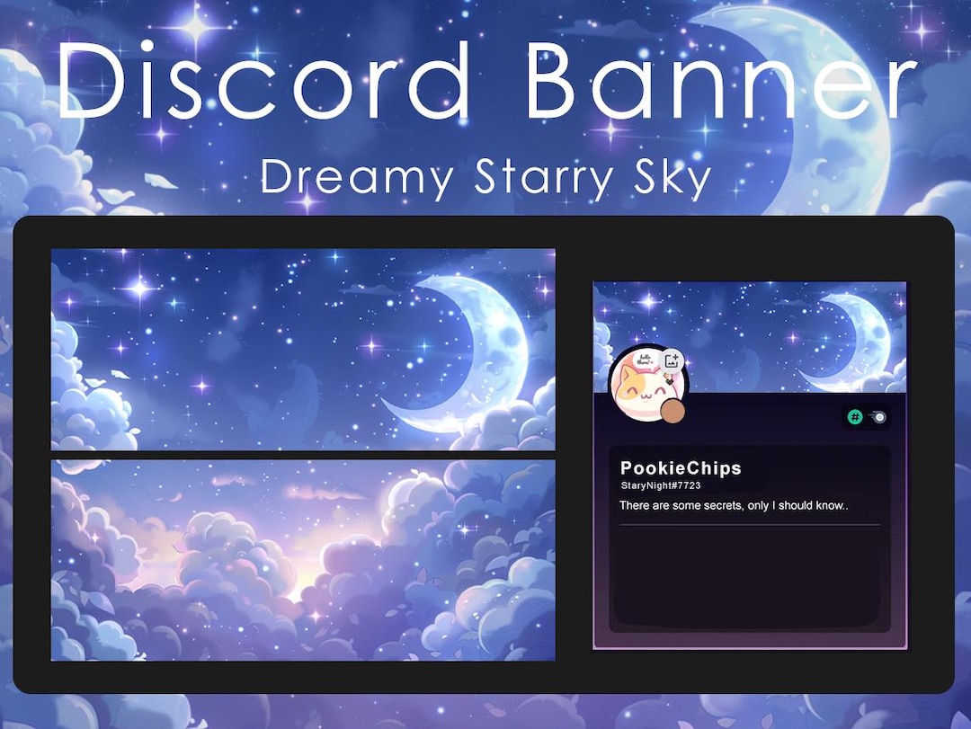 Discord Banner | Profile Banner | Stars & Moons Theme | Galaxy | Space ...