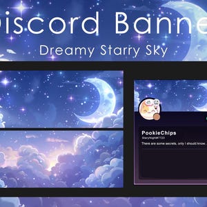 Discord Banner | Profile Banner | Stars & Moons Theme | Galaxy | Space ...