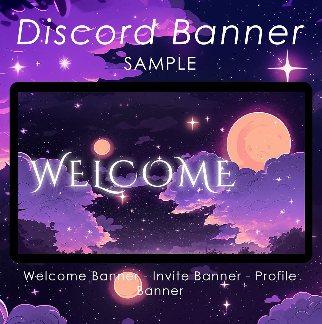 Discord Banner | Server Banner | Stars & Moons Theme | Galaxy | Space ...