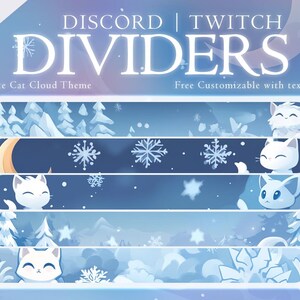 Discord Dividers | Banners | White Cat | Cloudy | Snow | Winter ...