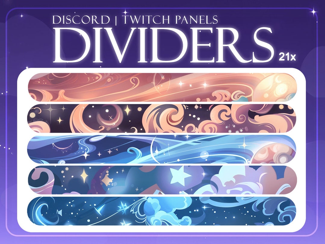Discord Dividers and Twitch Panels Dividers Aesthetic Discord Graphics ...