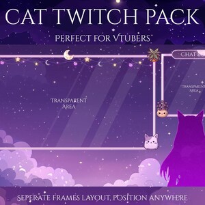 Twitch Overlay Magical Night, Twitch Screen | Animated Overlay Stream ...