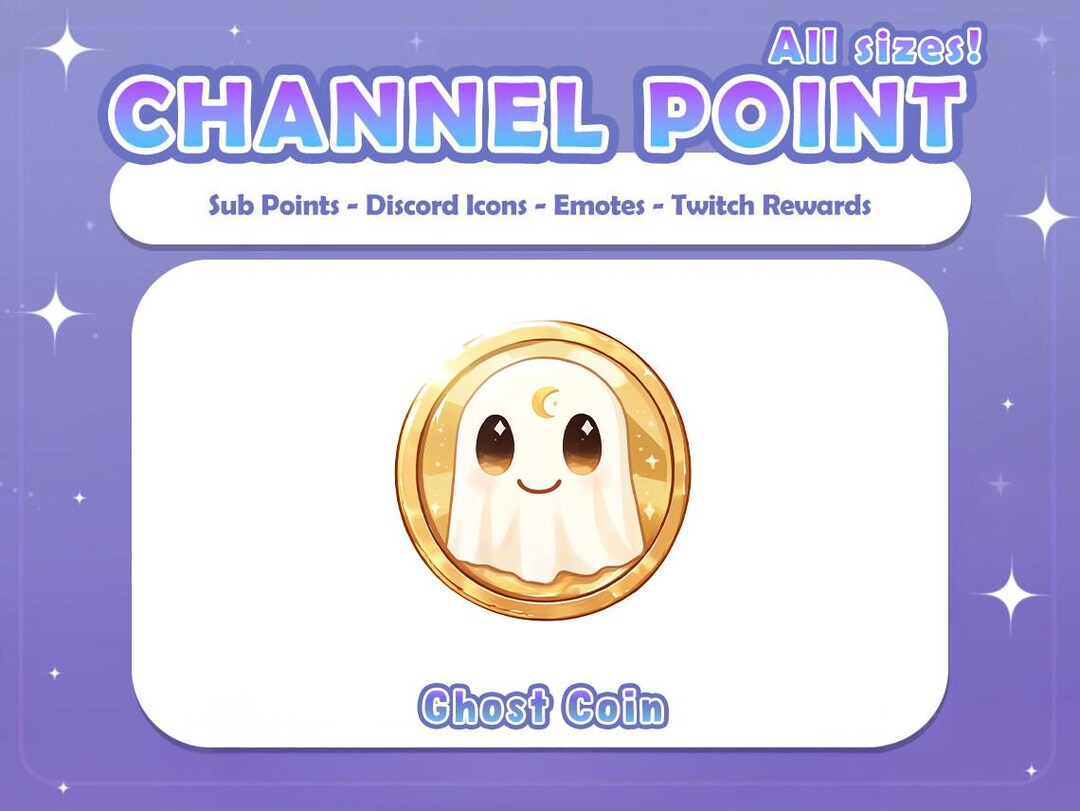 Spooky Ghost Channel Points Icon/emote for Twitch Instant Download ...