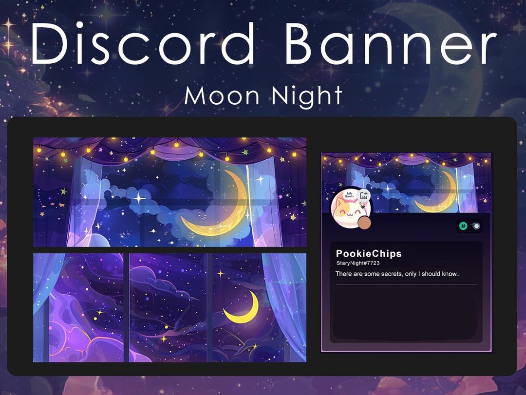 Discord Banner | Profile Banner | Stars & Moons Theme | Galaxy | Space ...