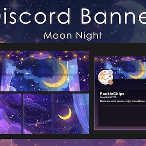 Discord Banner | Profile Banner | Stars & Moons Theme | Galaxy | Space ...