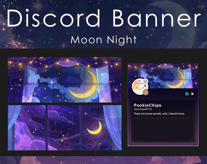 Discord Banner | Profile Banner | Stars & Moons Theme | Galaxy | Space ...